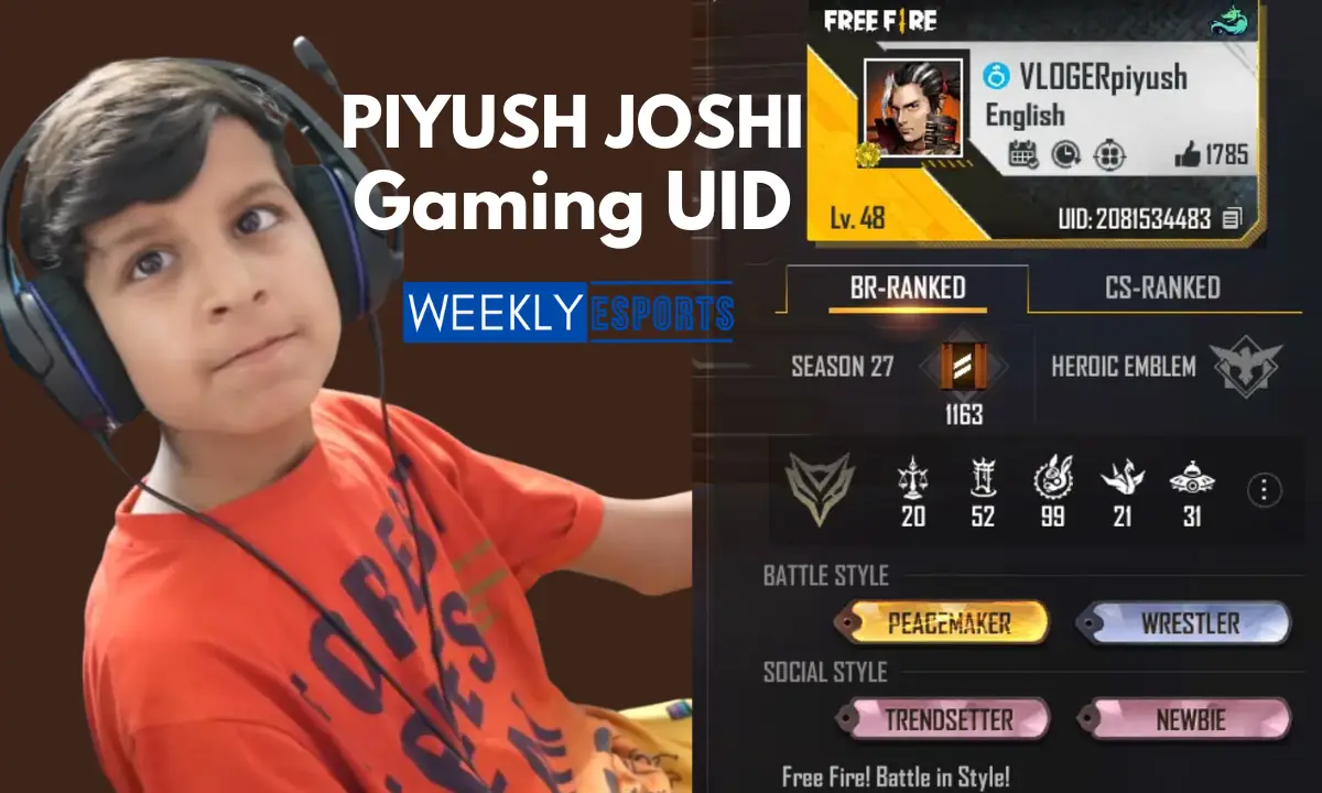 Piyush Joshi Gaming UID, Free Fire ID, Real Name, Stats, K/D Ratio, and YouTube Earnings ...