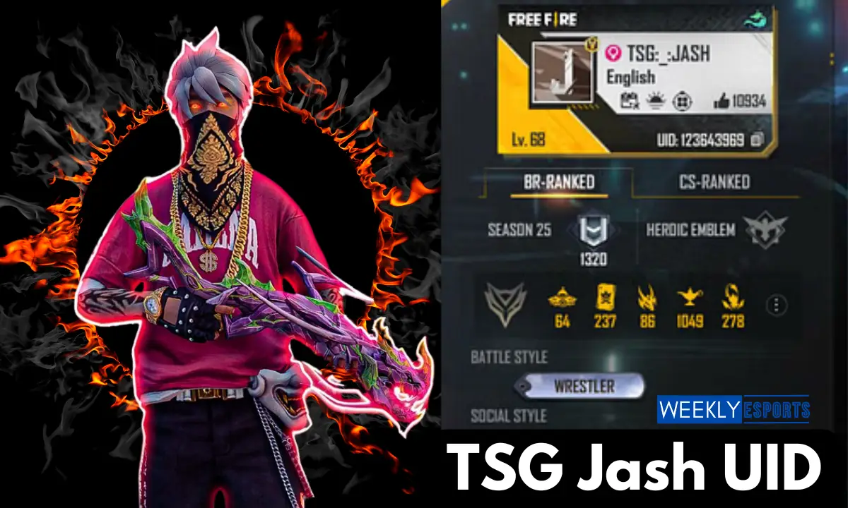 TSG Jash UID: Free Fire ID, Stats, K/D Ratio, Earnings and YouTube Channel - Weekly Esports